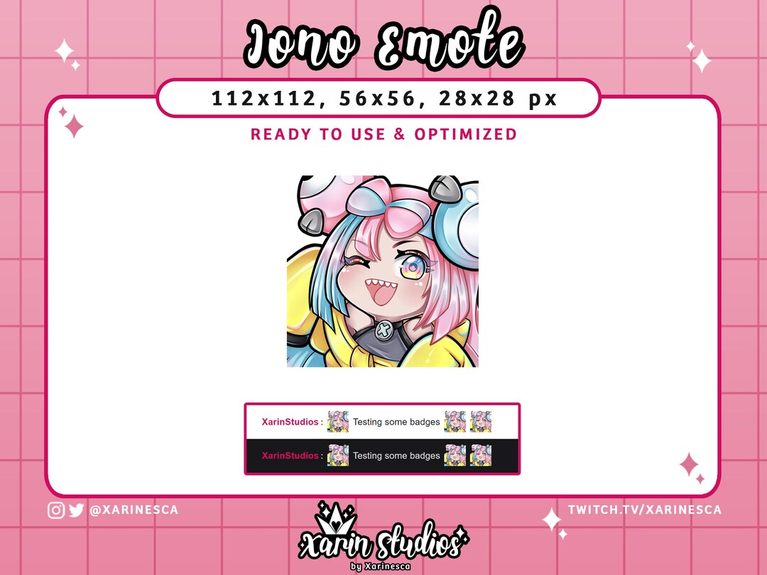Iono Pokemon Trainer Emote for Twitch / Discord / Youtube / Kick ...