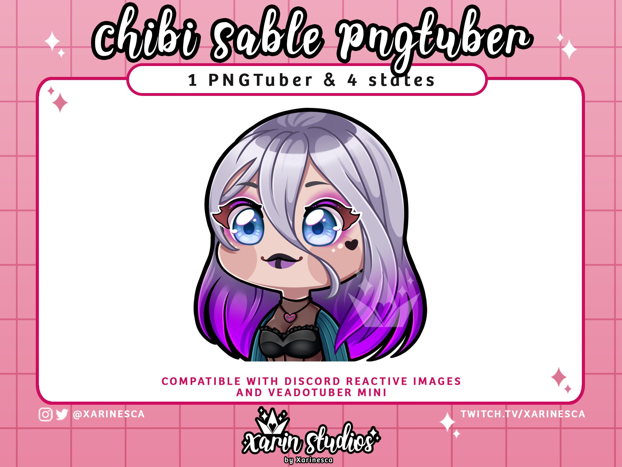 Chibi Sable Pngtuber: Reactive Streaming Avatar (digital Download) - Etsy