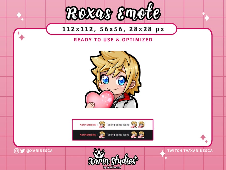 Kingdom Hearts Roxas Emote for Twitch / Discord / Youtube / Kick ...