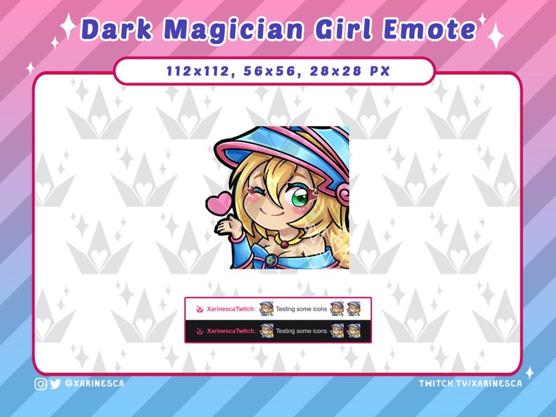 YU-GI-OH Dark Magician Girl Emote for Twitch / Discord / Youtube ...