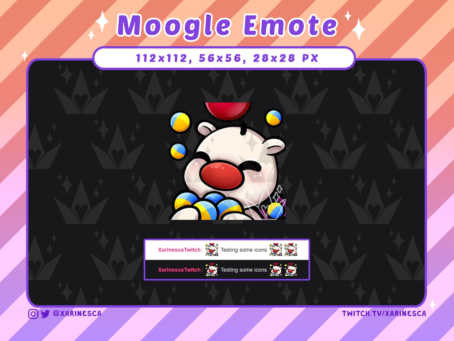 Kingdom Hearts Moogle Emote for Twitch / Discord / Youtube / Stream ...