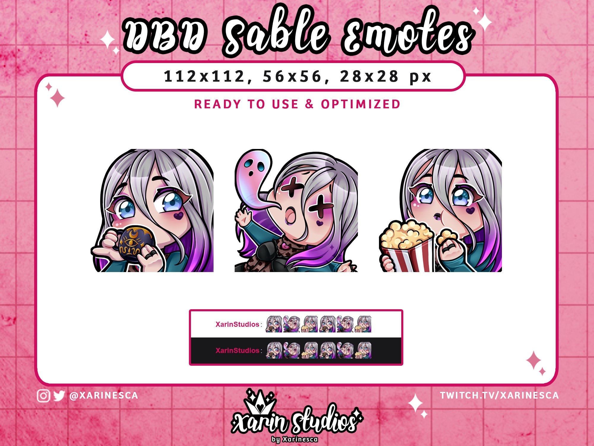 DBD Sable Emote SET for Twitch / Discord / Youtube / Kick / Stream ...