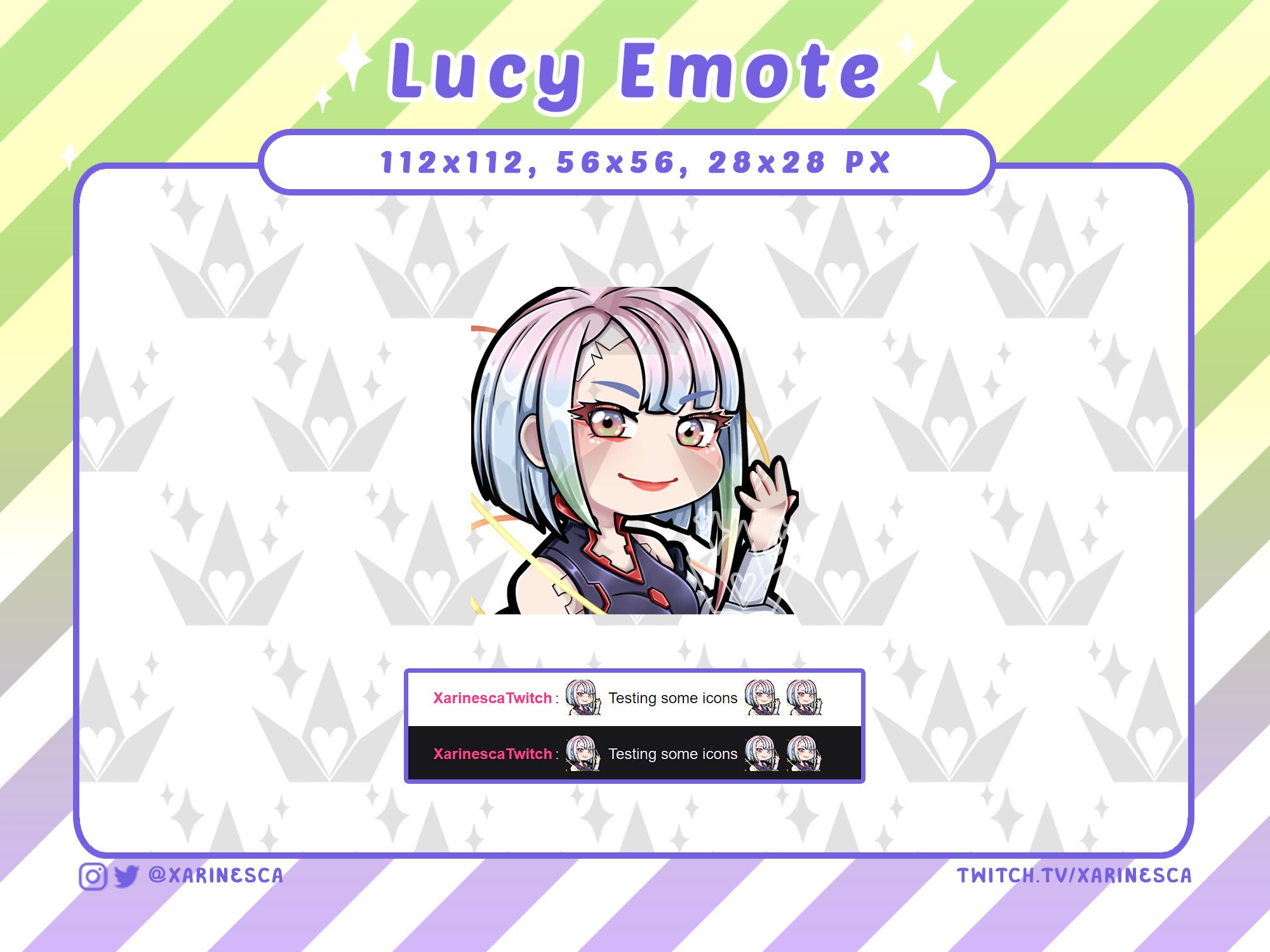 Cyberpunk Edgerunners Lucy Emote for Twitch / Discord / Youtube ...