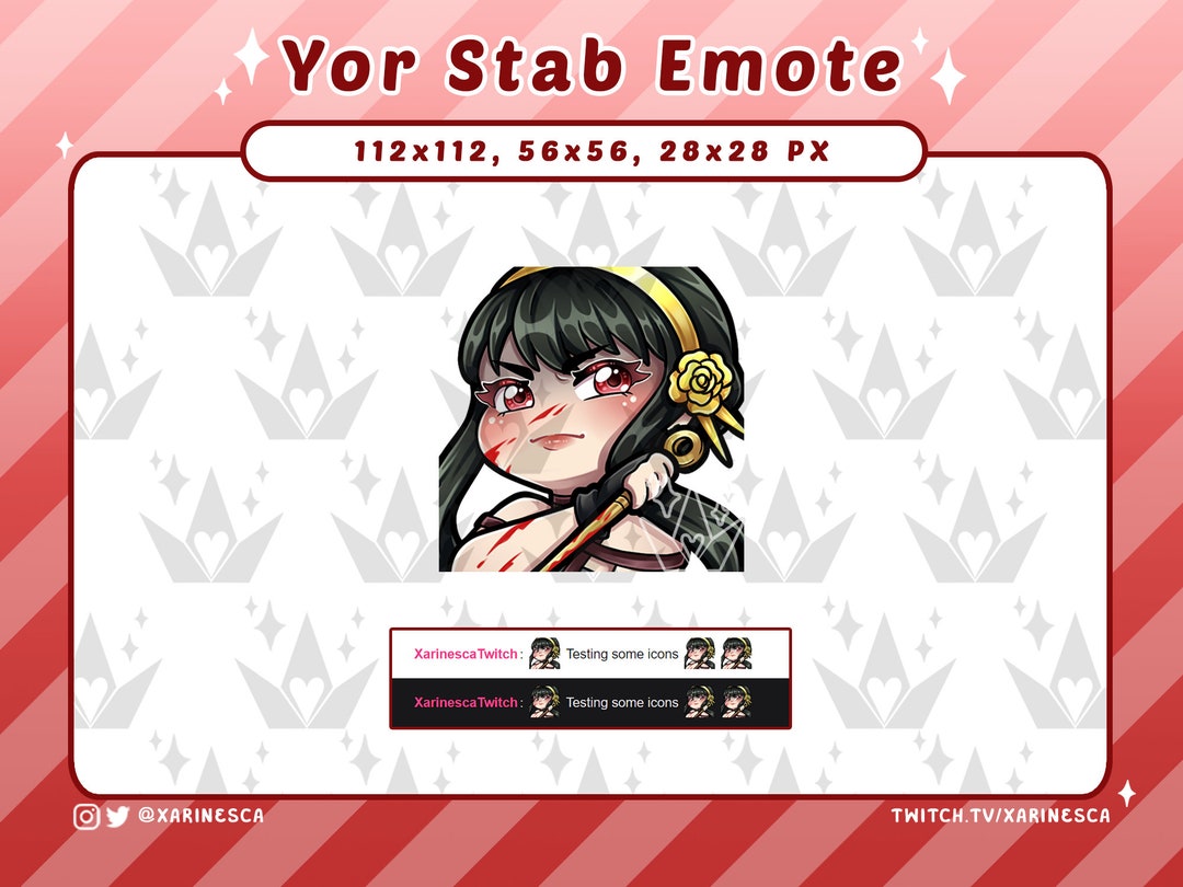 Sxf Yor Stab Emote for Twitch / Discord / Youtube / Stream Emotes - Etsy
