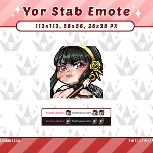 Sxf Yor Stab Emote for Twitch / Discord / Youtube / Stream Emotes - Etsy
