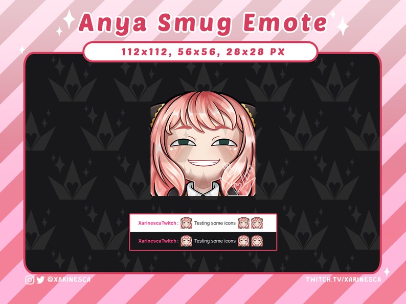 Sxf Anya Smug Emote for Twitch / Discord / Youtube / Stream - Etsy