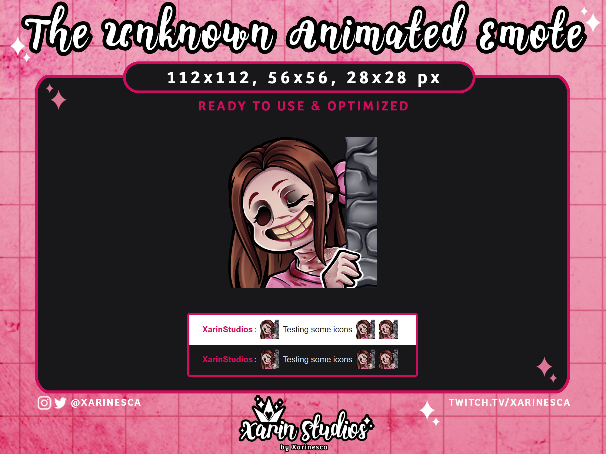DBD the Unknown Coquette/cheerleader LURK ANIMATED Emote for Twitch ...
