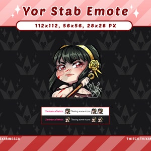 Sxf Yor Stab Emote for Twitch / Discord / Youtube / Stream Emotes - Etsy