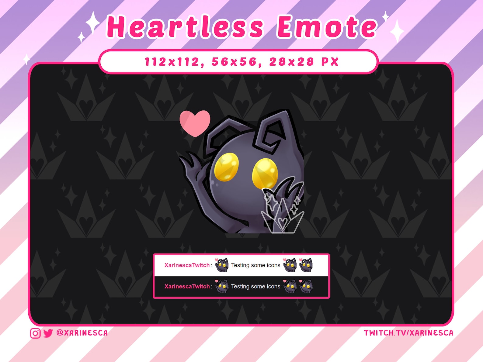 Kingdom Hearts Heartless Emote for Twitch / Discord / Youtube / Stream ...