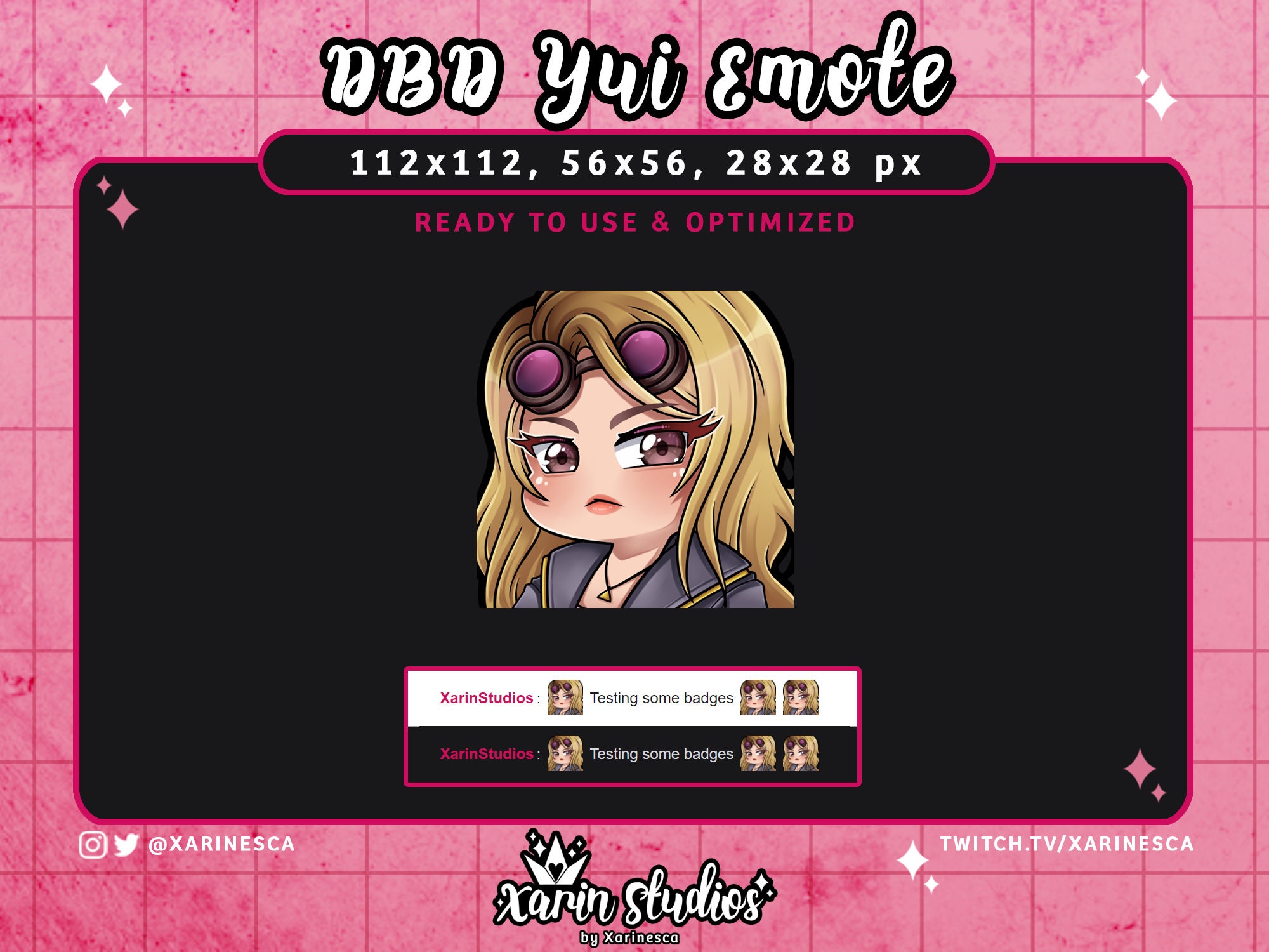 DBD Yui Emote for Twitch / Discord / Youtube / Kick / Stream Emotes - Etsy