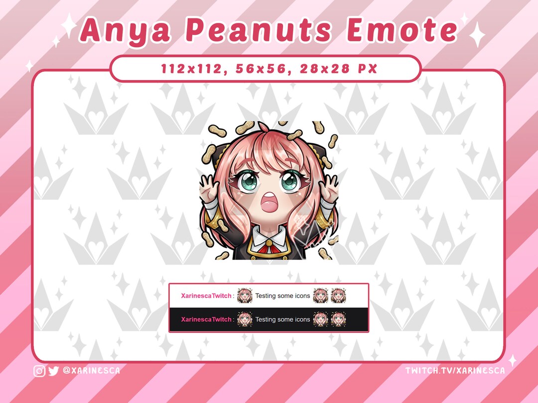 Sxf Anya Peanuts Emote for Twitch / Discord / Youtube / Stream - Etsy