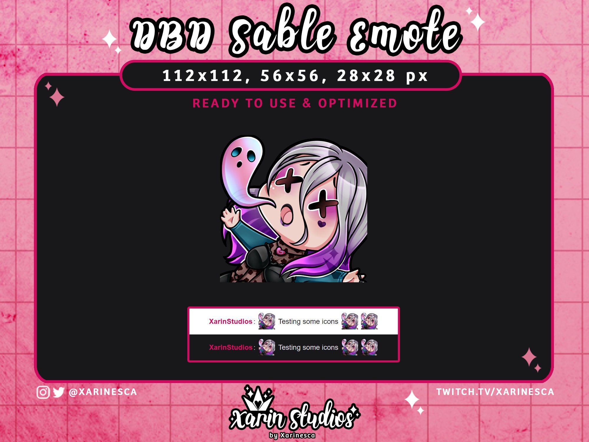 DBD Sable RIP Emote for Twitch / Discord / Youtube / Kick / Stream ...