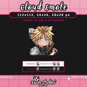 Final Fantasy 7 Cloud Emote for Twitch / Discord / Youtube / Stream ...