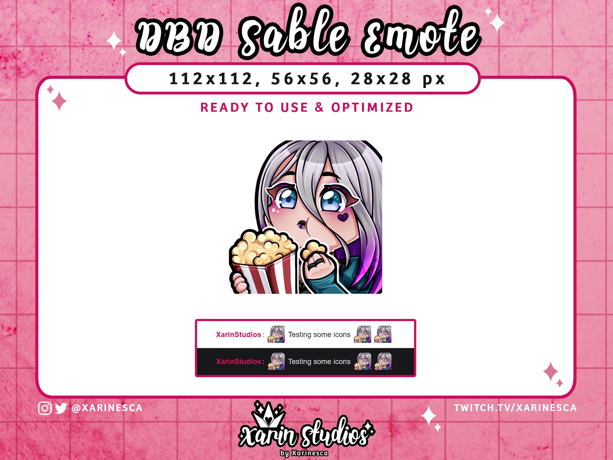 DBD Sable Nom Emote for Twitch / Discord / Youtube / Kick / Stream ...