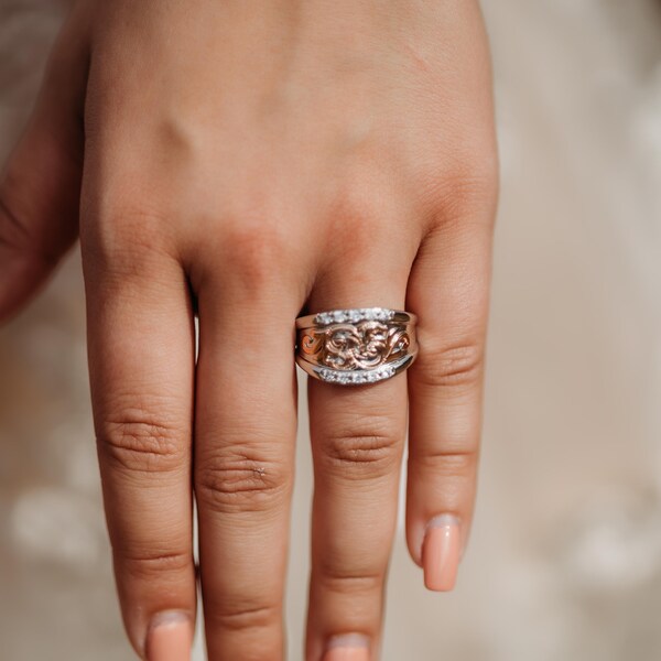 Western Tooled Engagement Ring - Etsy