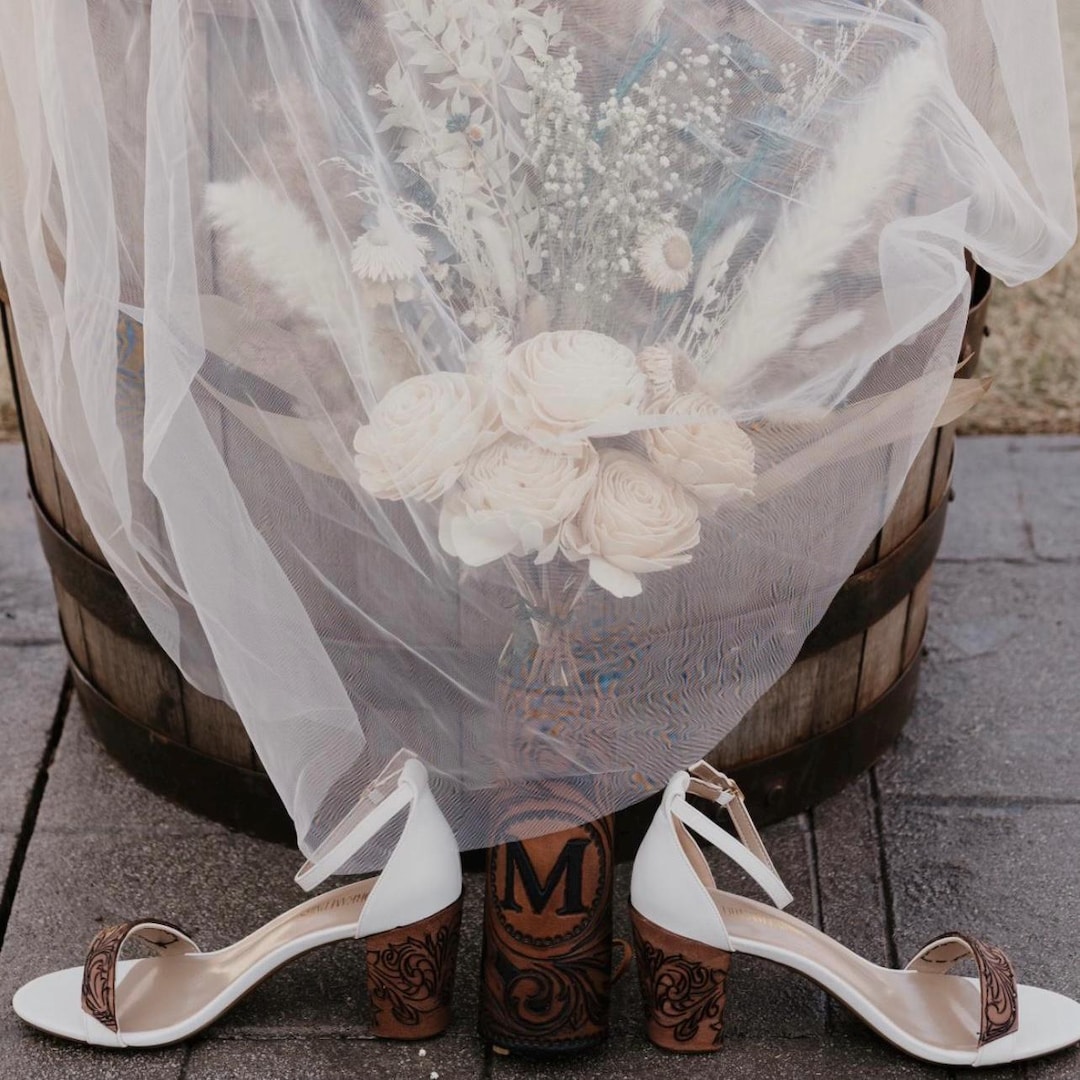 Custom Leather Tooled Heels - Etsy
