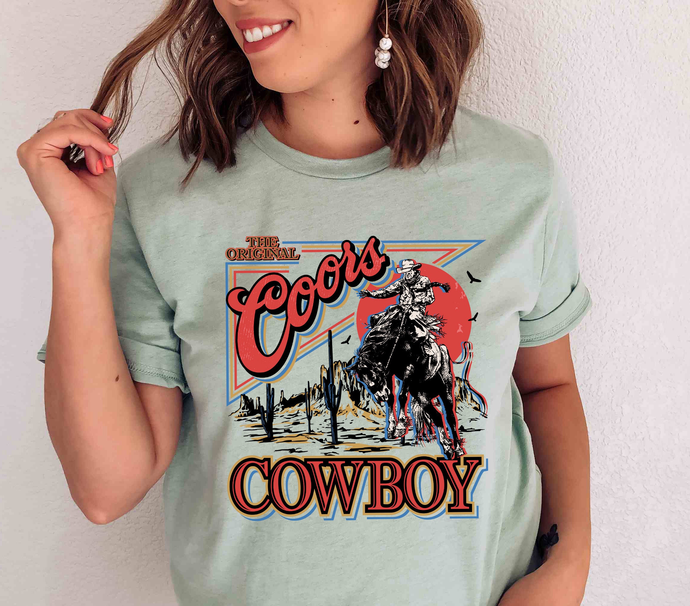 The Original Coors Cowboy, Mens Beer Shirt, Western Rodeo, Coors Beer ...