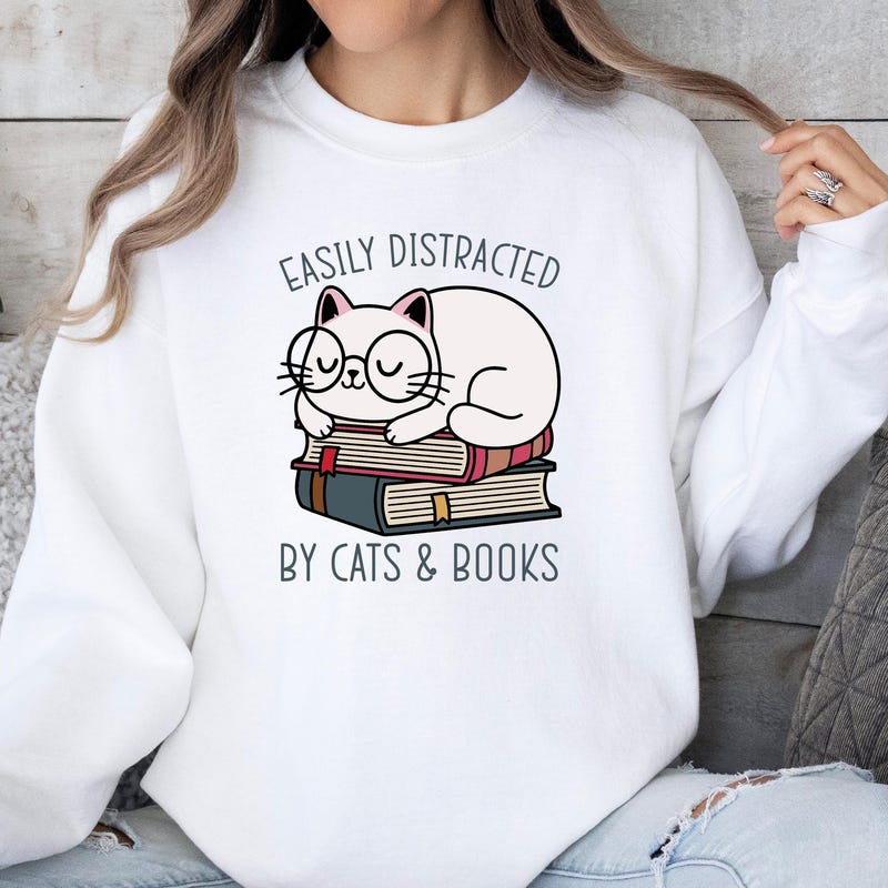 Cat Crewneck Book - Etsy UK