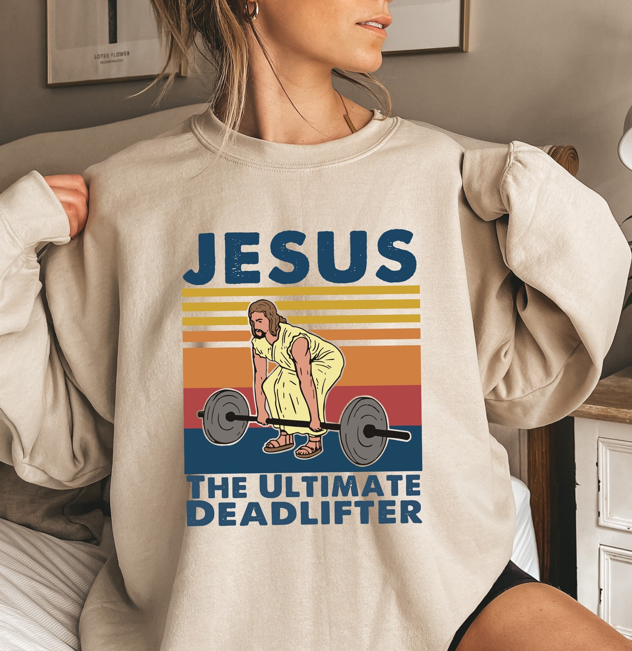 Jesus the Ultimate Deadlifter T-shirt Cute Jesus Gift - Etsy