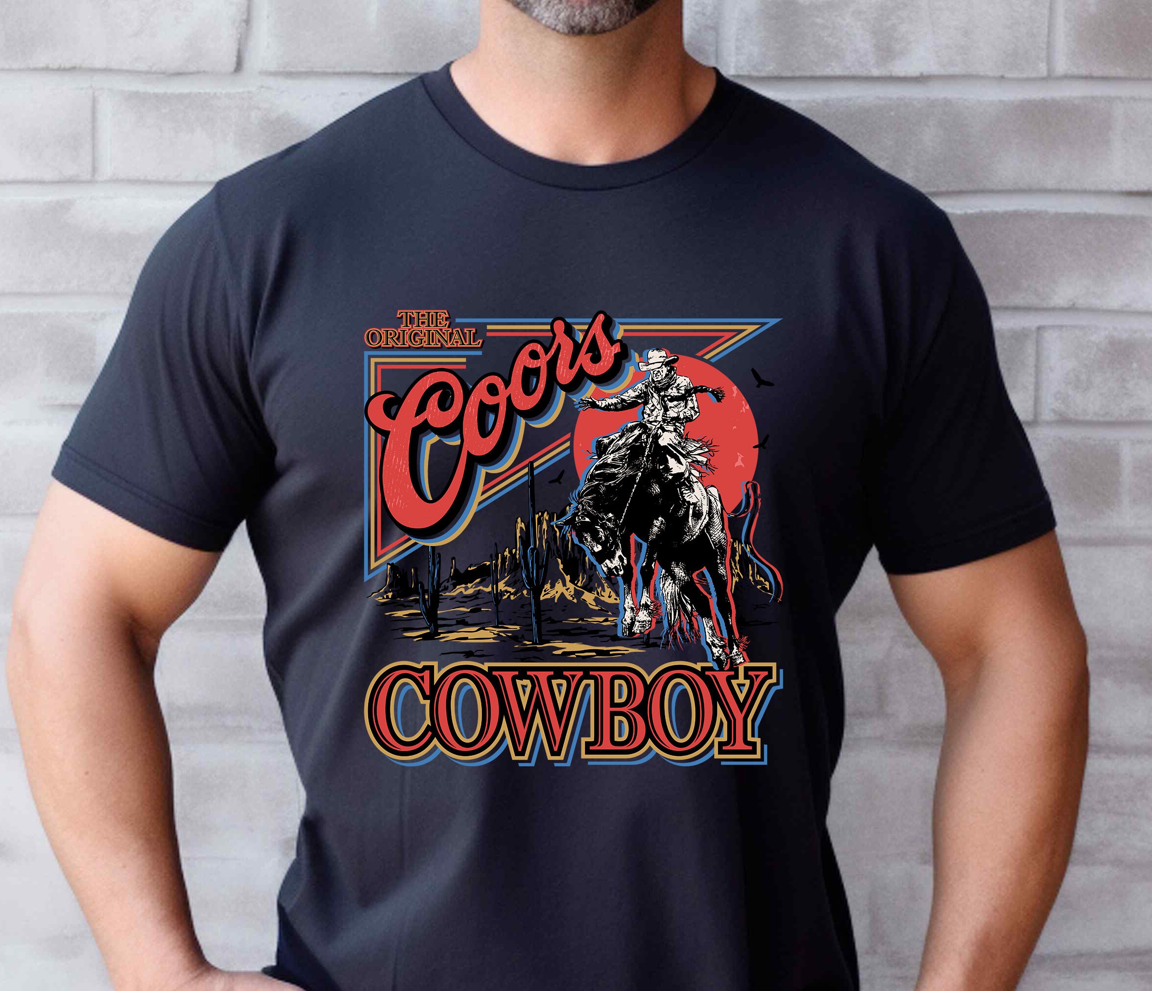 The Original Coors Cowboy, Mens Beer Shirt, Western Rodeo, Coors Beer ...