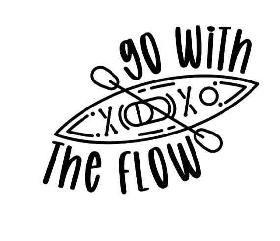 Kayak go With the Flow Decal - Etsy