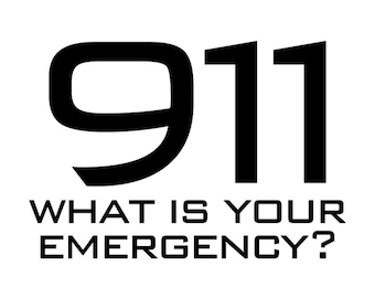Emergency 911 Decal - Etsy