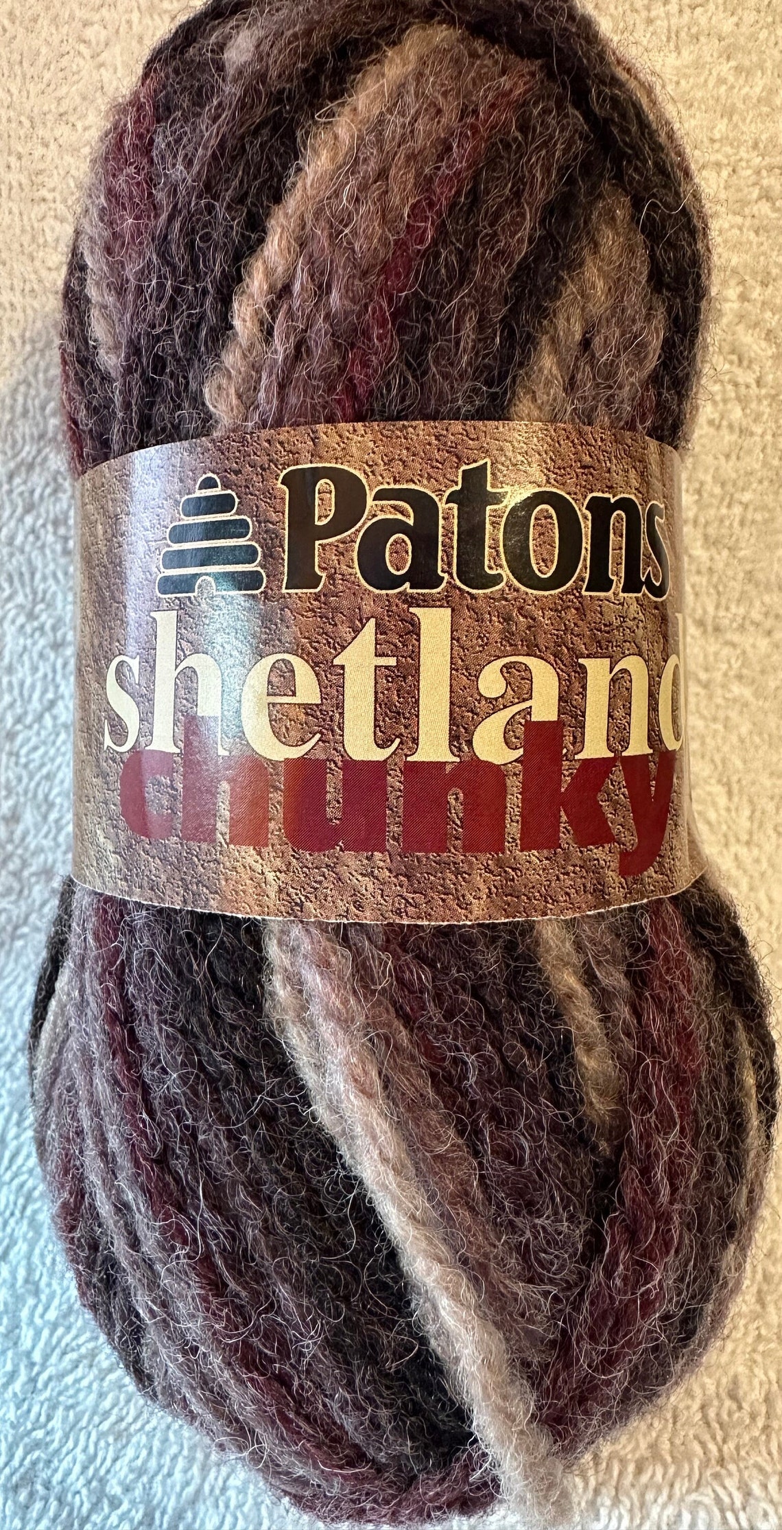 PATON'S Shetland Chunky Yarn, Variegated, 1 Skein, 60 Yards, 75 Acrylic ...