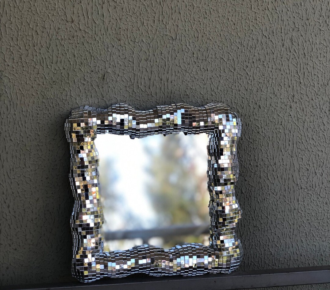 Disco Ball Mirror 25cm Mosaic Modern Tiles Funky Wall Decor - Etsy