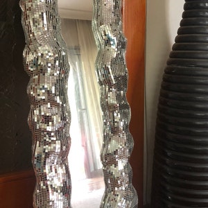 90CM Disco Ball Handmade Mirror Full Size , Disco Mirror Tiles, Funky ...