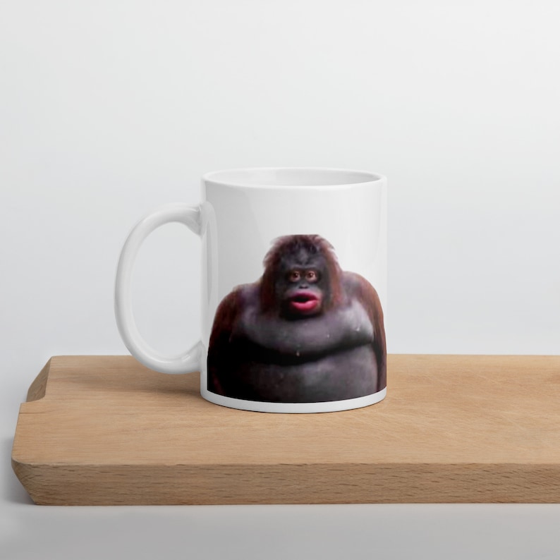 Fat Monke Uh Oh Stinky Monkey Meme Mug Funny Meme Le Monke - Etsy