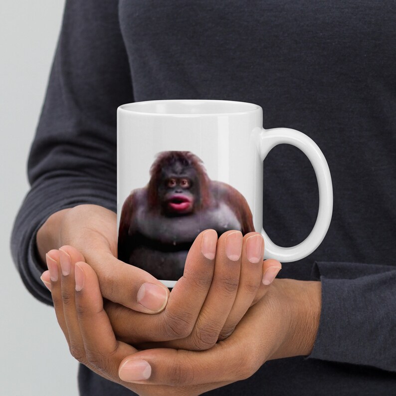 Fat Monke Uh Oh Stinky Monkey Meme Mug Funny Meme Le Monke - Etsy