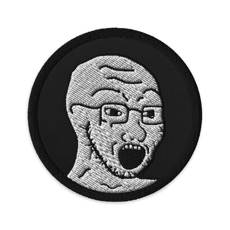 Soyjak Meme Embroidered Patch Wojak - Etsy Israel