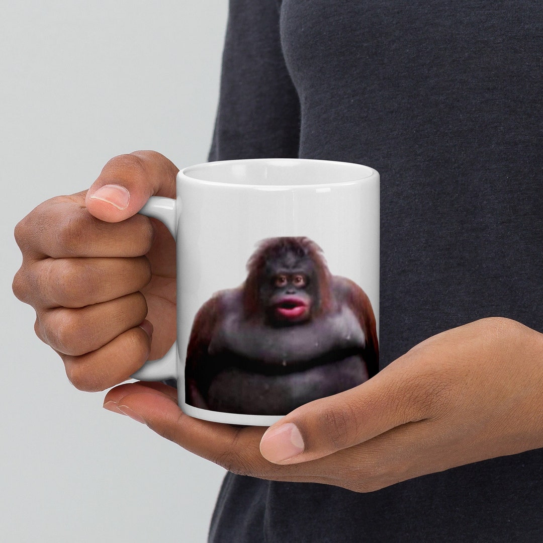 Fat Monke Uh Oh Stinky Monkey Meme Mug Funny Meme Le Monke - Etsy
