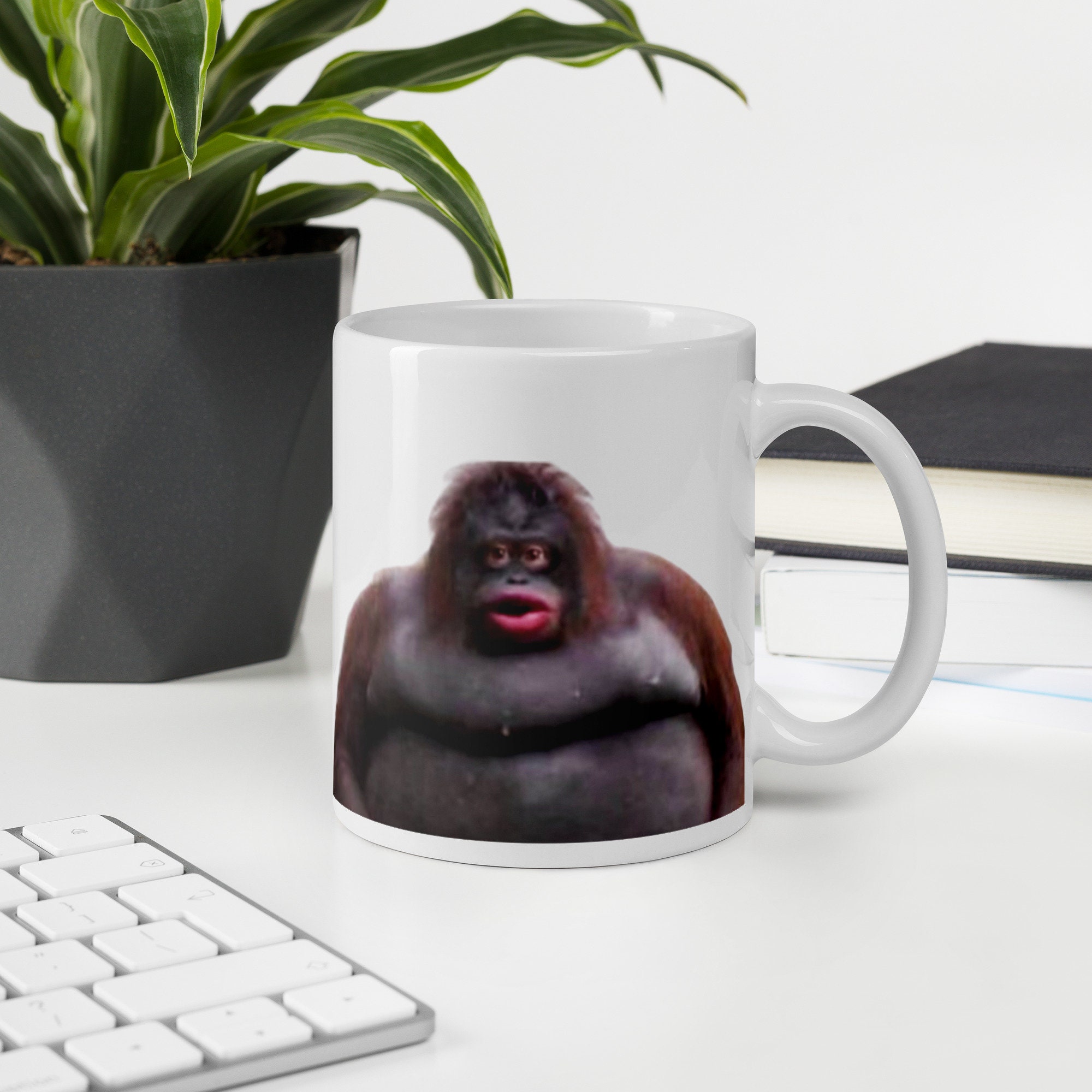 Fat Monke Uh Oh Stinky Monkey Meme Mug Funny Meme Le Monke - Etsy