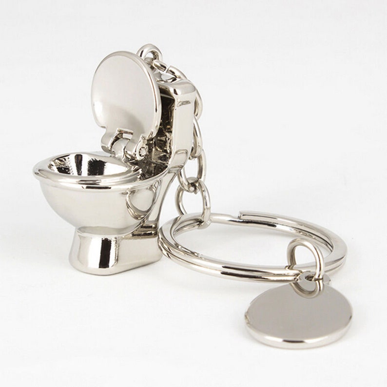 Funny Toilet Meme Keychain Hilarious Weird Chrome Toilet - Etsy