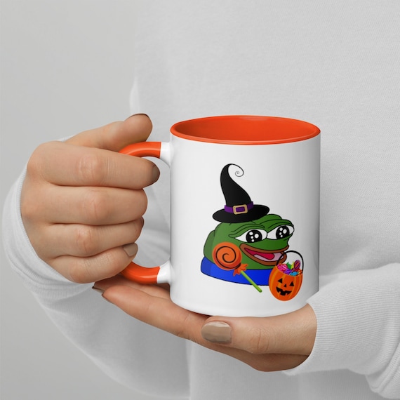 Peepo Pepe the Frog Halloween Mug Happy Cozy Cute Meme Fall - Etsy