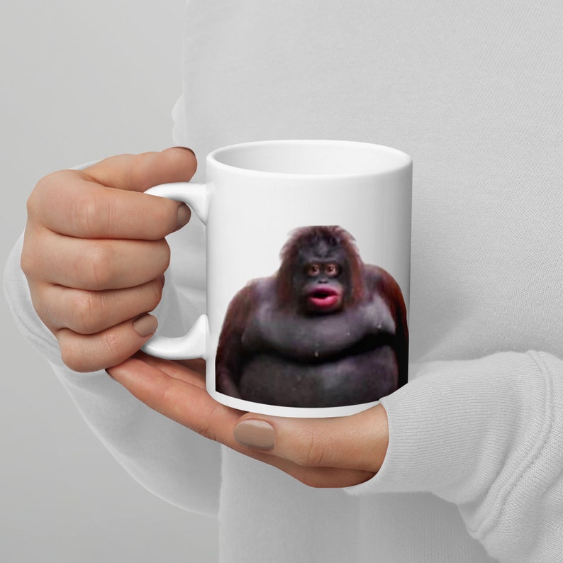 Fat Monke Uh Oh Stinky Monkey Meme Mug Funny Meme Le Monke - Etsy