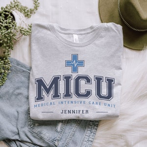 Custom MICU Shirt, Personalized Medical ICU Nurse Shirt, Medical Icu ...