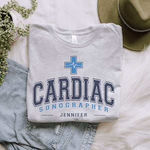 Custom Cardiac Sonographer Shirt, Personalized Cardiac Sonographer ...