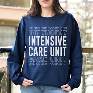 ICU Sweatshirt, Icu Crewneck, Intensive Care Unit Nurse Shirts, ICU ...
