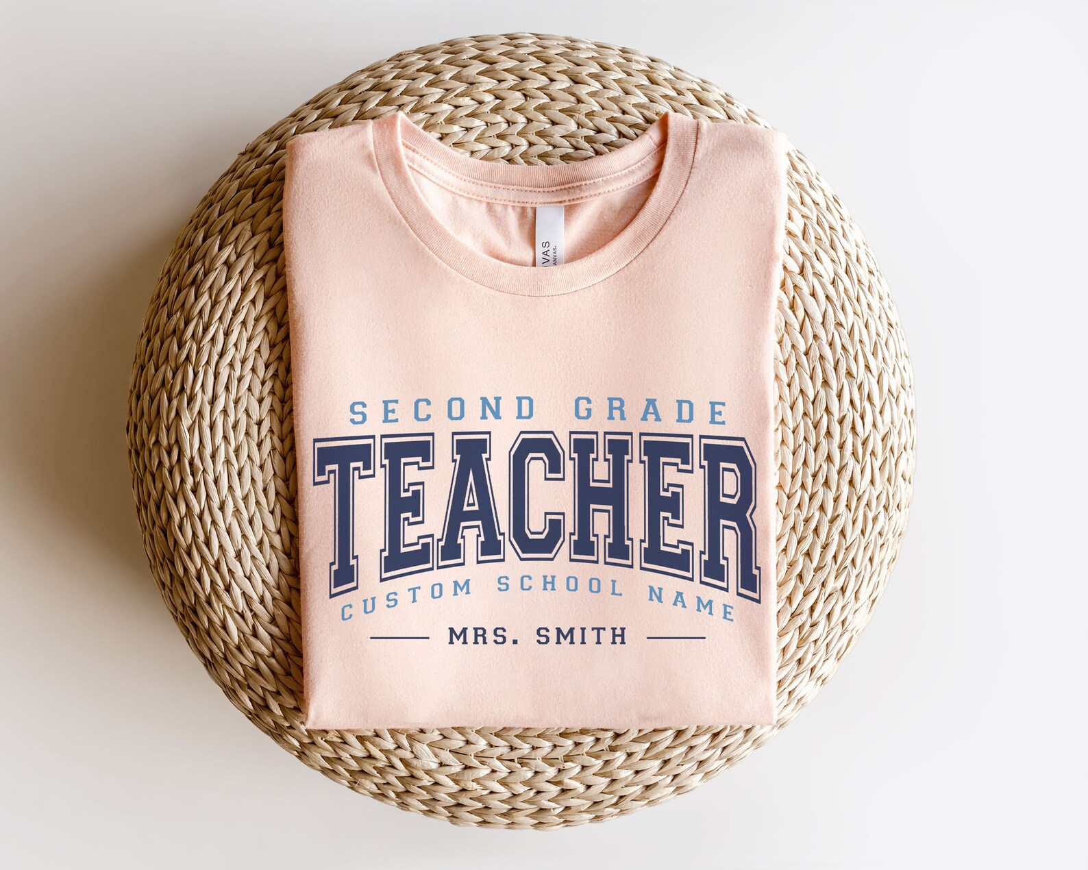 Custom Second Grade Teacher Shirt, Personalized Elementary School ...