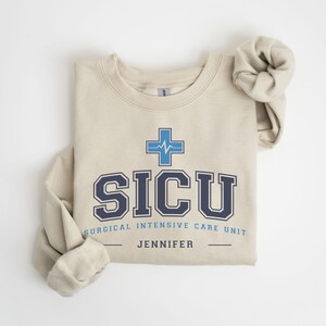 Custom SICU Sweatshirt, Surgical Nurse Sweater, Surgical Intensive Care ...