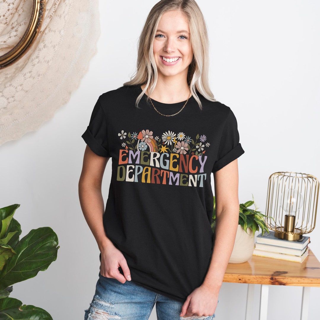 Emergency Department Shirts, Wildflowers ER Nurse Shirt, ED Tech Shirt ...