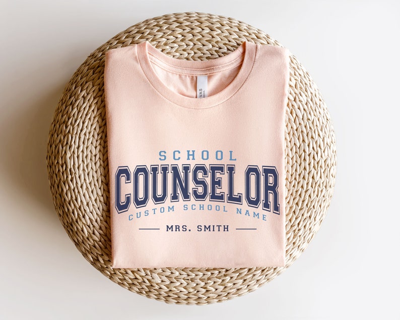 Custom School Counselor With Name T-shirt, Personalized School ...