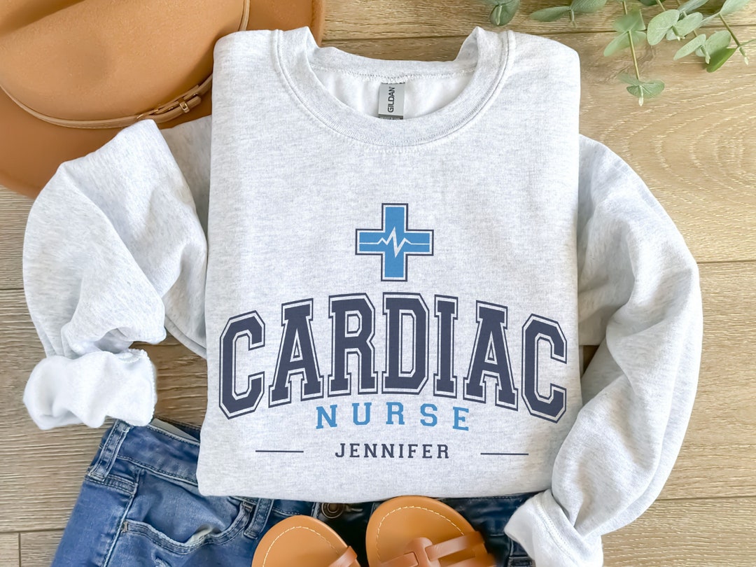 Custom Cardiac Nurse Sweatshirt, Personalized Cardiac Nurse Grad Gift ...