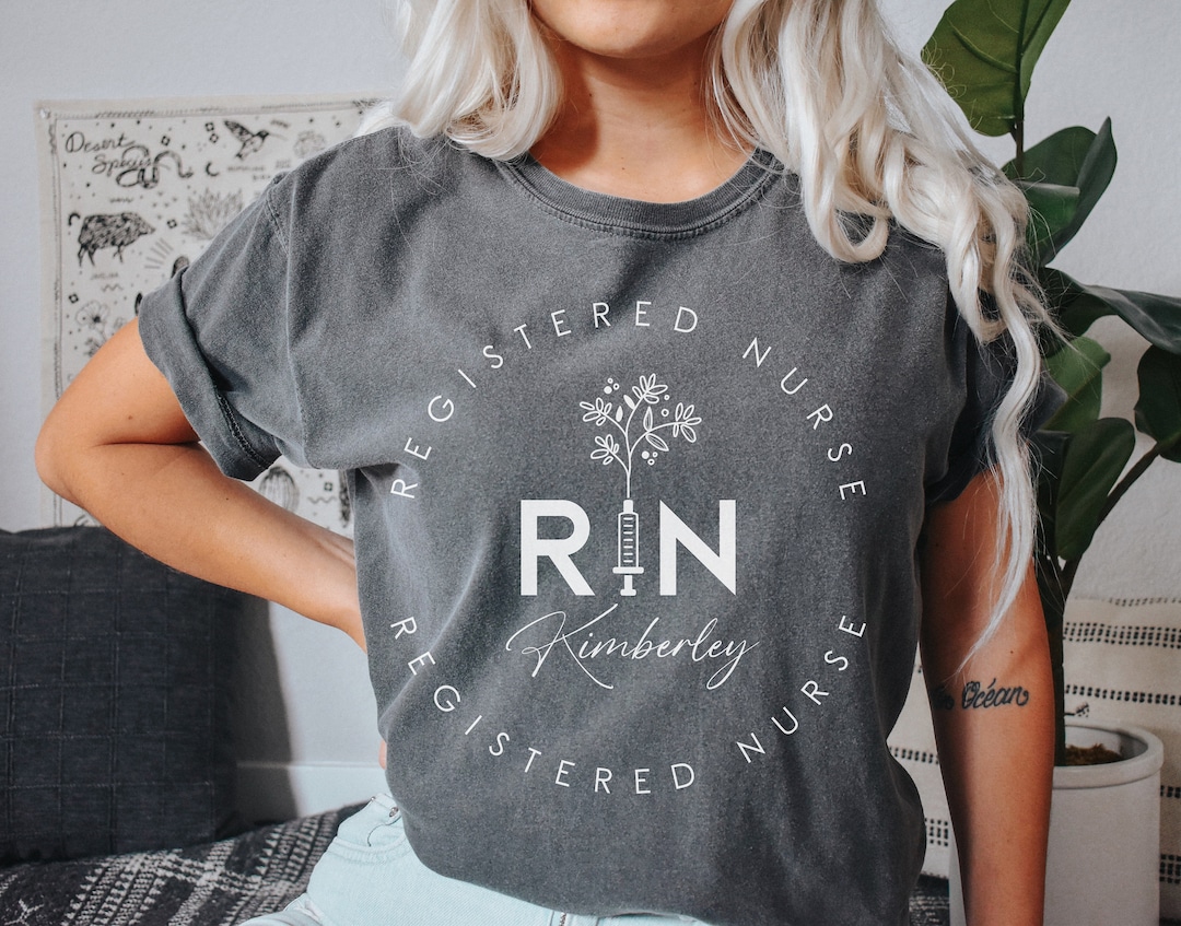 Personalized RN Shirt, Registered Nurse Shirt, Comfort Colors, Custom ...