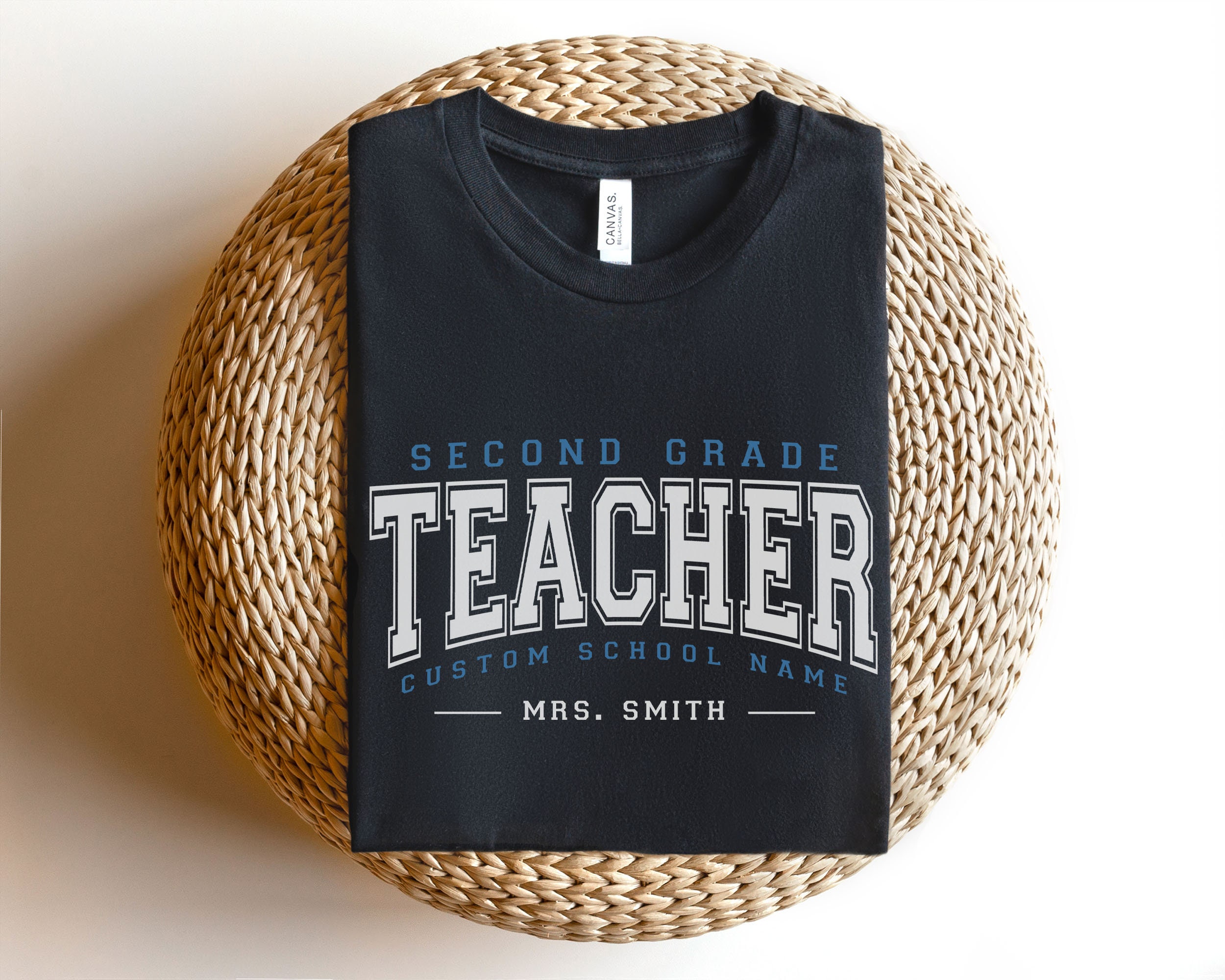 Custom Second Grade Teacher Shirt, Personalized Elementary School ...