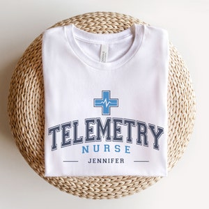 Personalized Telemetry Nurse Shirt, Custom Telemetry Nurse Graduation ...