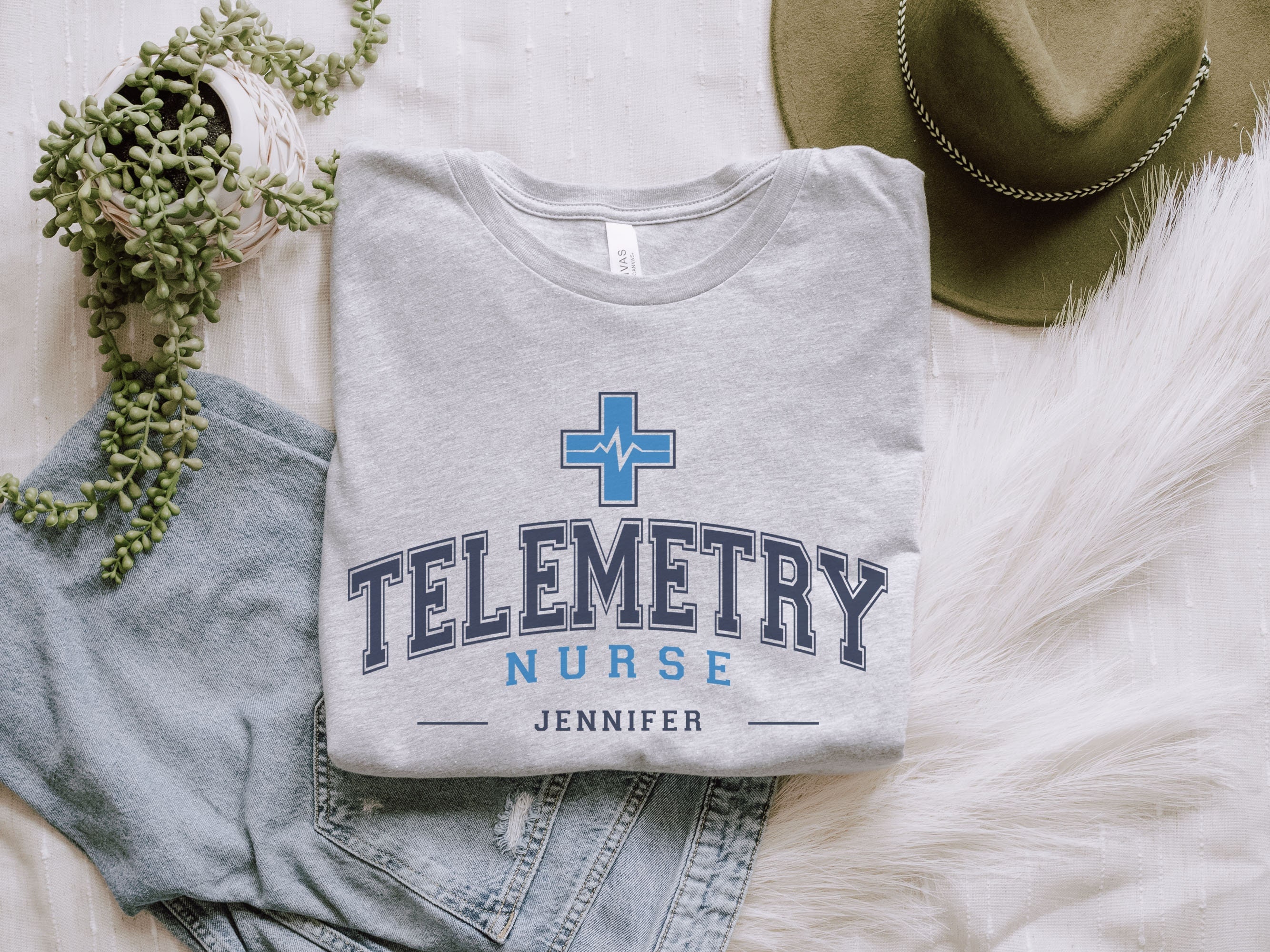 Personalized Telemetry Nurse Shirt, Custom Telemetry Nurse Graduation ...