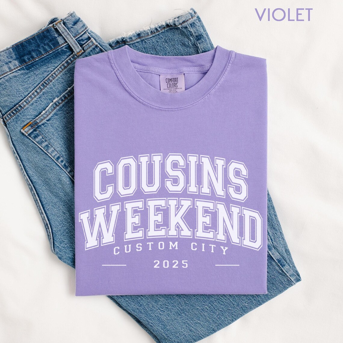Custom Cousins Weekend 2025 Comfort Colors Shirt, Cousin Trip Shirt ...